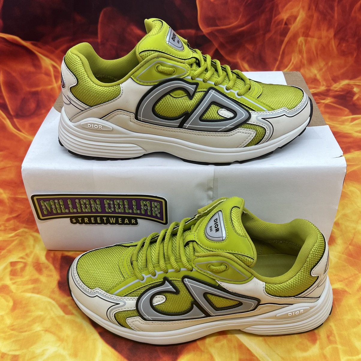 Christian Dior Monsieur × Dior B30 reflective sneaker ‘yellow’ Sz- 9M ...