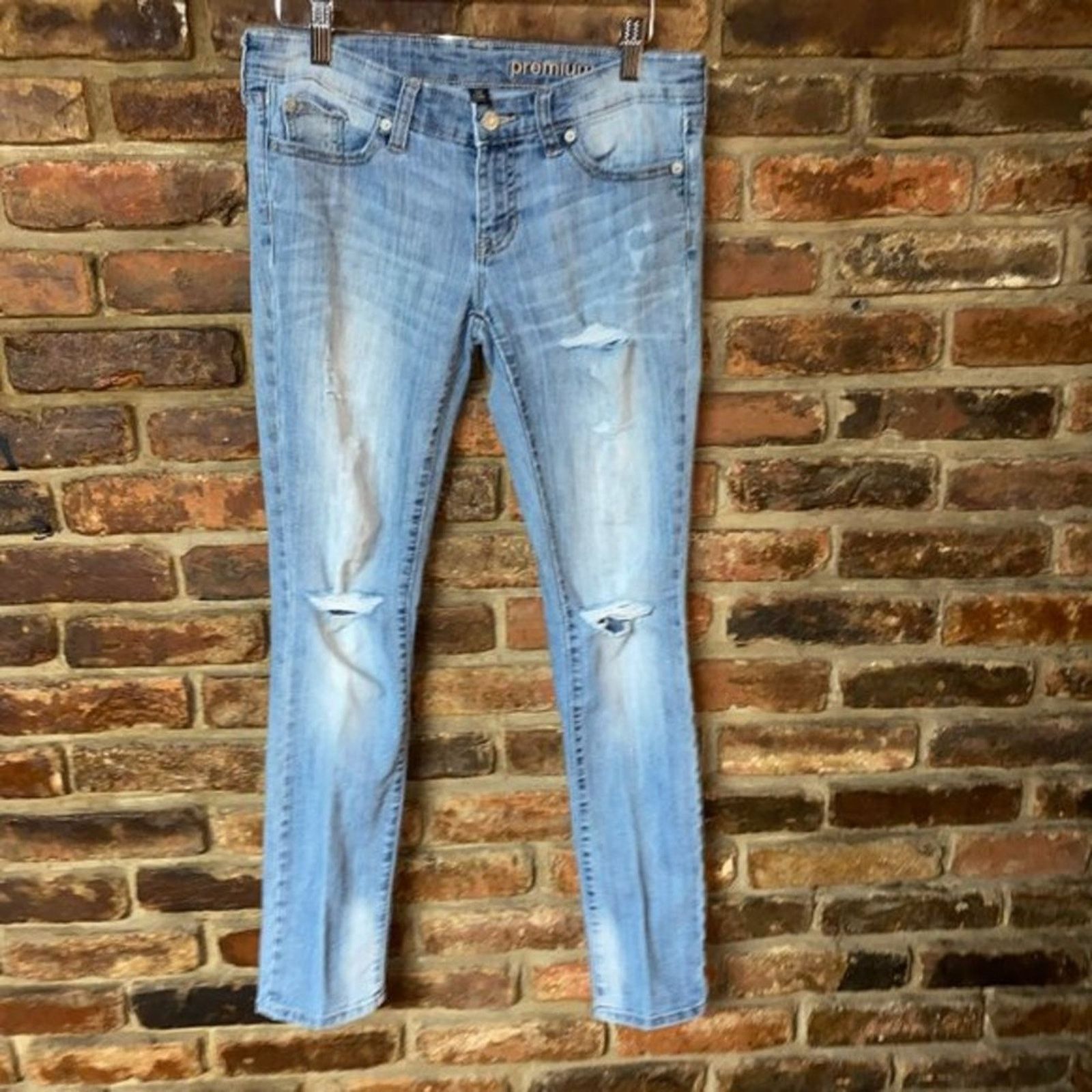 Gap Gap Light Wash Blue Distressed Denim Straight Jeans 2 | Grailed