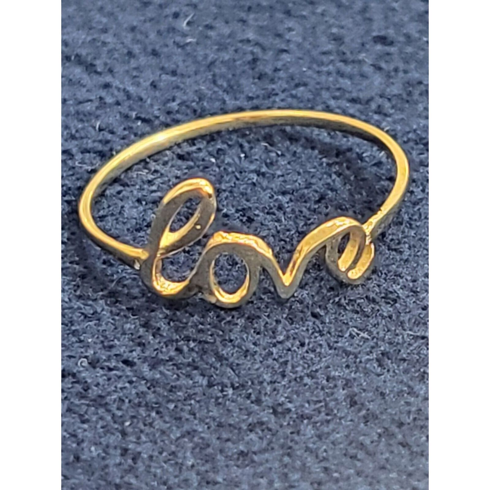 Other 14k Gold Cursive Love Ring | Grailed