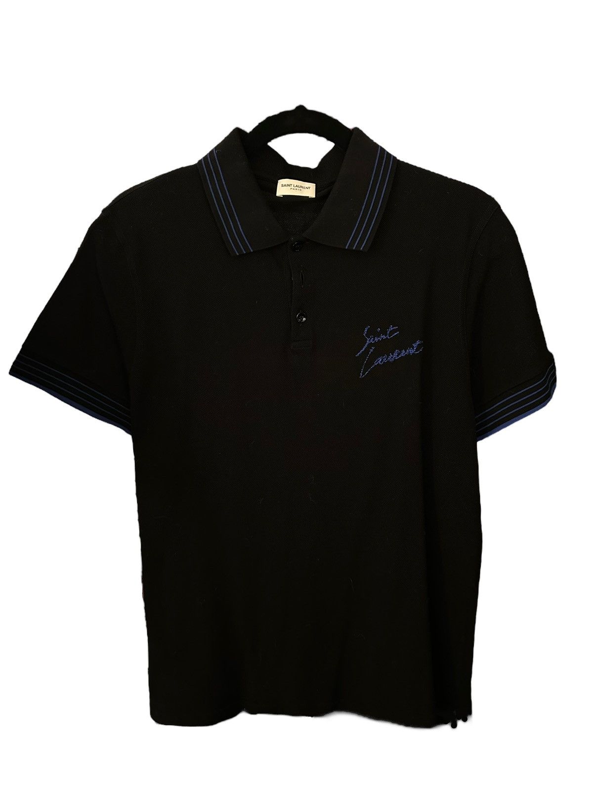 Saint Laurent Paris Saint Laurent Cursive Logo Polo | Grailed