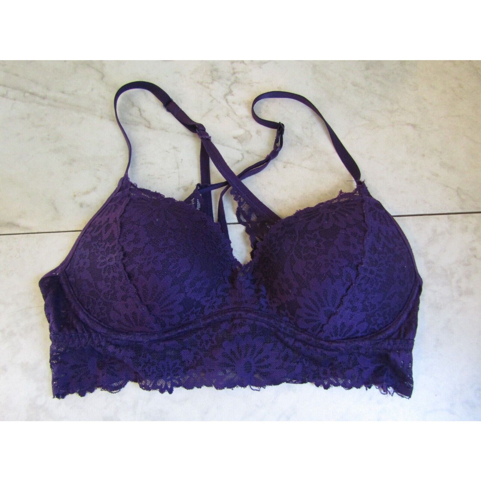 Victoria's Secret PINK Victoria's Secret Push Up Purple Lacy Polyamide ...