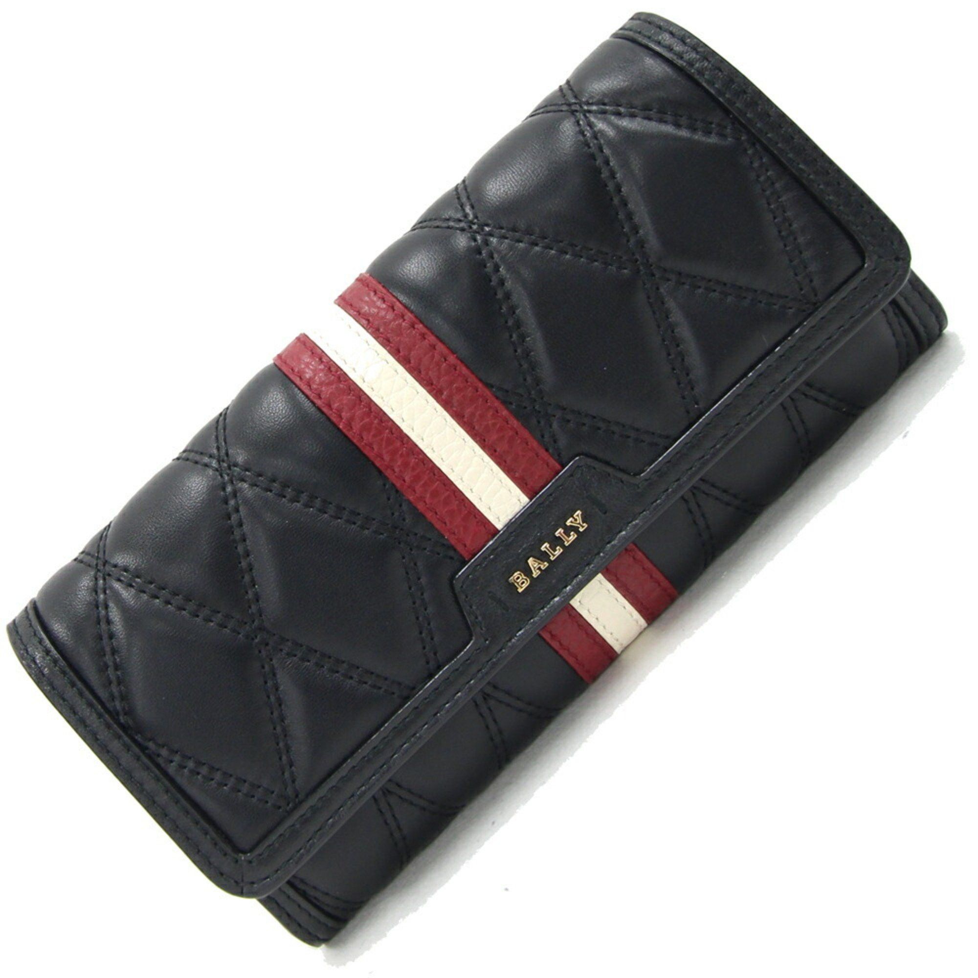 Bally BALLY Bi-fold Long Wallet 6236138 Black Leather Quilted Women's ...