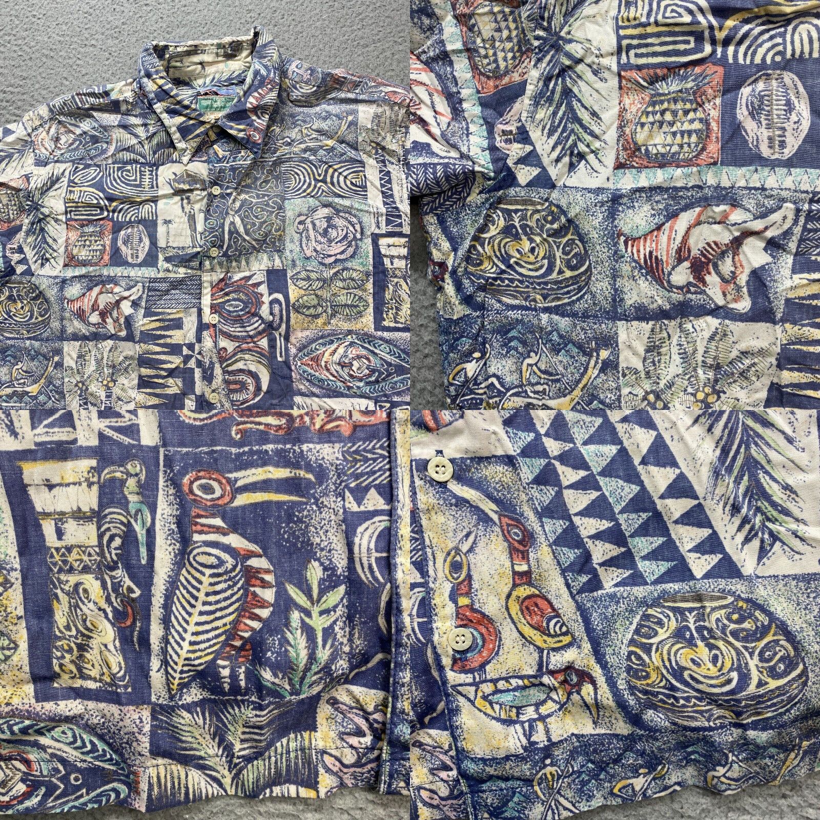 Reyn Spooner Reyn Spooner Luxury Hawaiian Mens Shirt XL Crop Fit ...