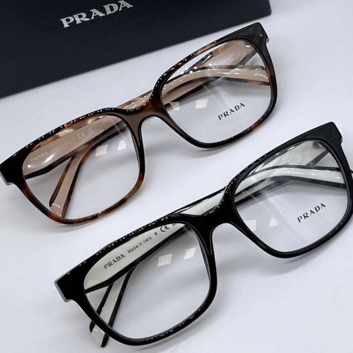 Prada NEW Prada PR17ZV Eyeglasses Frames in Black White | Grailed