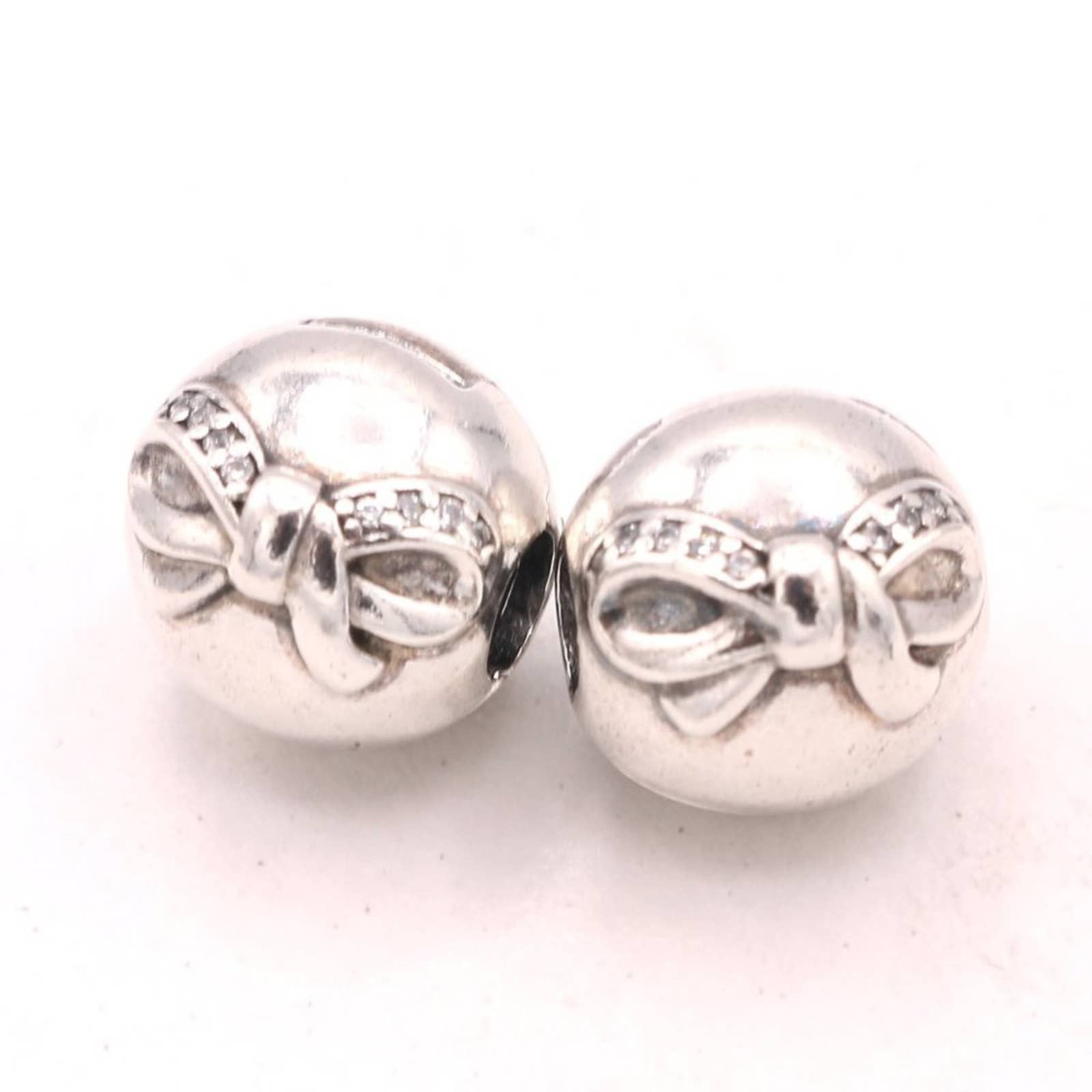 pandora Two Authentic PANDORA Dainty Bow Clip | Grailed