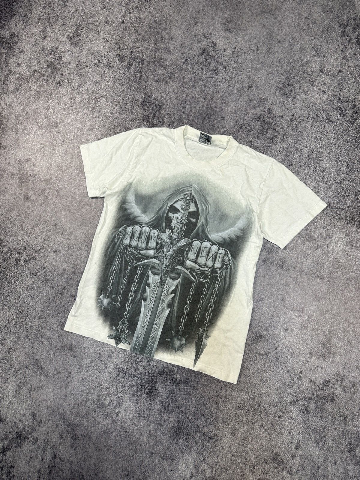 Archival Clothing × Avant Garde × Streetwear Y2K Demon with a sword ...