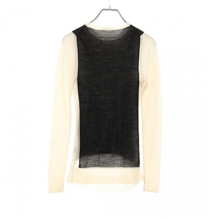 Celine CELINE Celine Knit Crewneck Wool Off White Black | Grailed