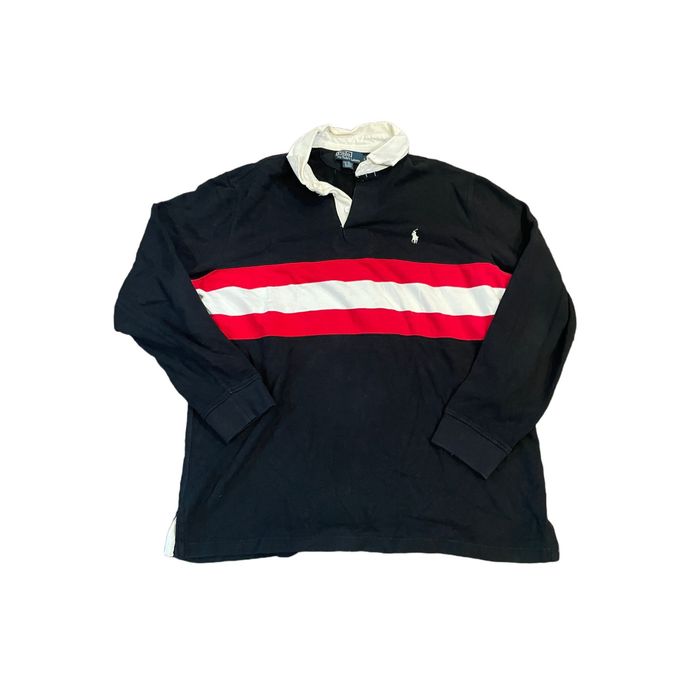 Polo Ralph Lauren Vintage Rare Polo Ralph Lauren Long sleeve Rugby Shirt Large | Grailed