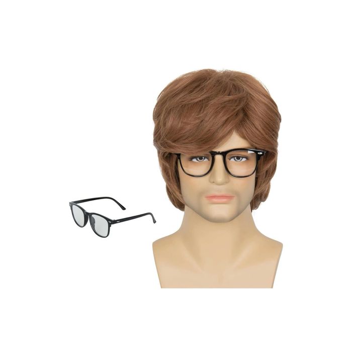 Other Austin Powers Groovy 70’s Men’s Costume With Wig and Glasses ...