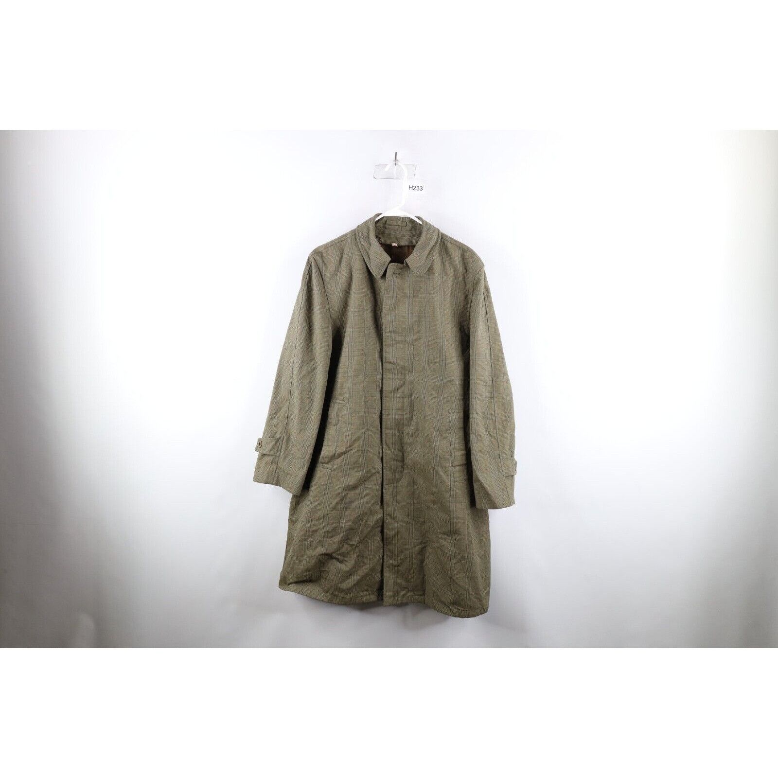 Streetwear × Vintage Vintage 50s Streetwear Houndstooth Plaid Rain Coat ...