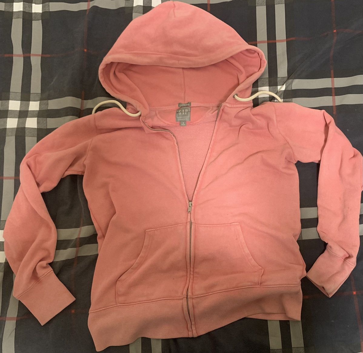 Gap Gap Washed Pink Zip-Up Hoodie | Grailed