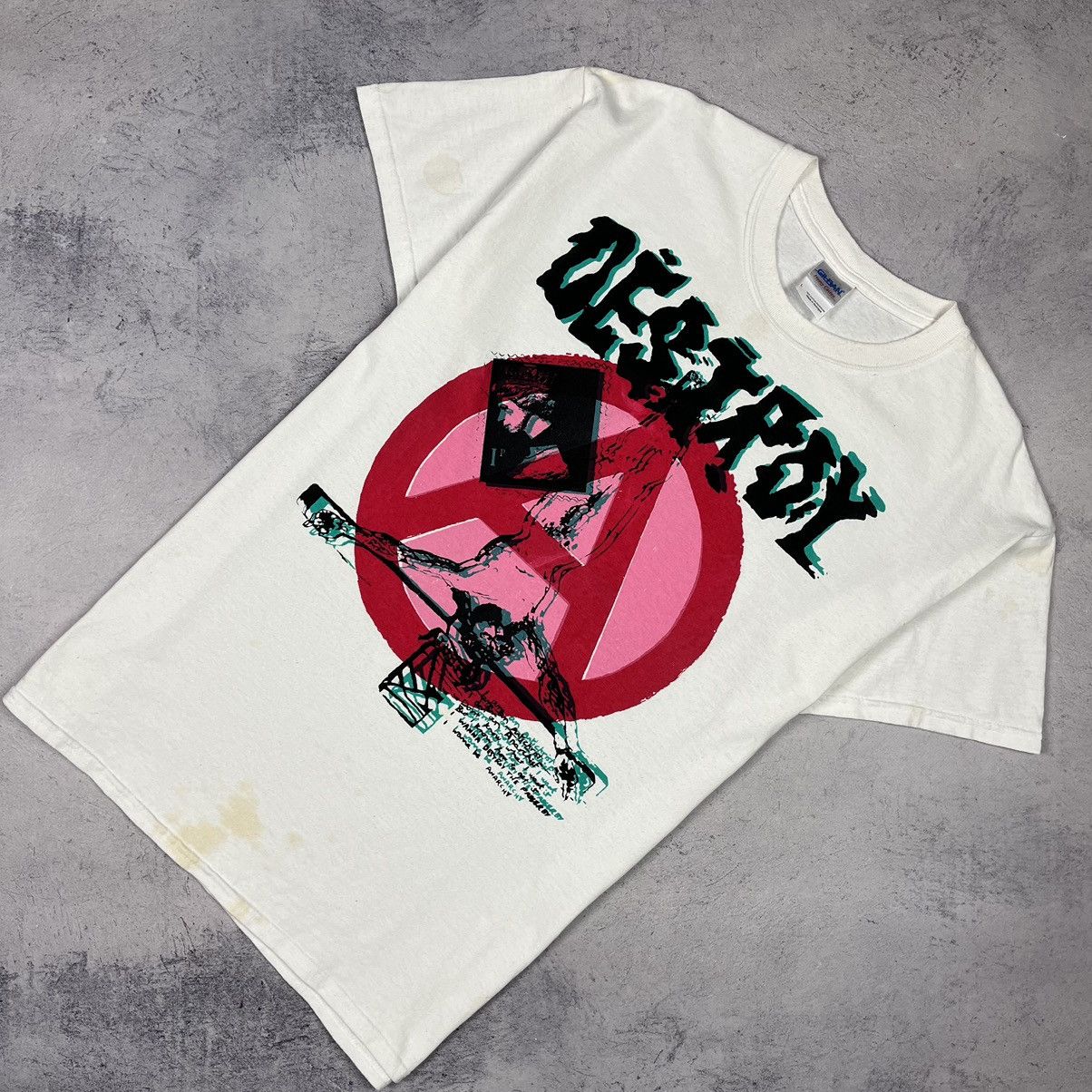 The Anarchy × Vintage Vintage Punk destroy heavy cotton tee 90’s | Grailed