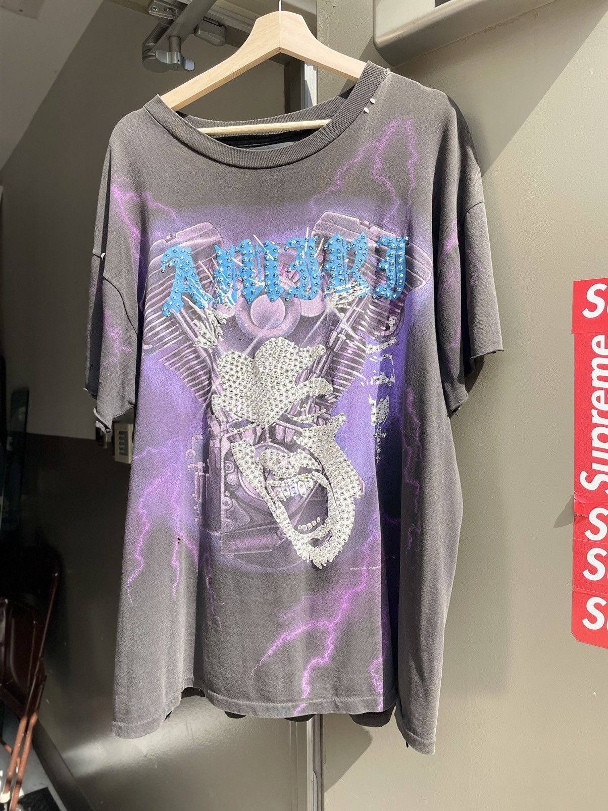 Amiri Amiri 1 of 1 Crystal Swarovski Tee | Grailed