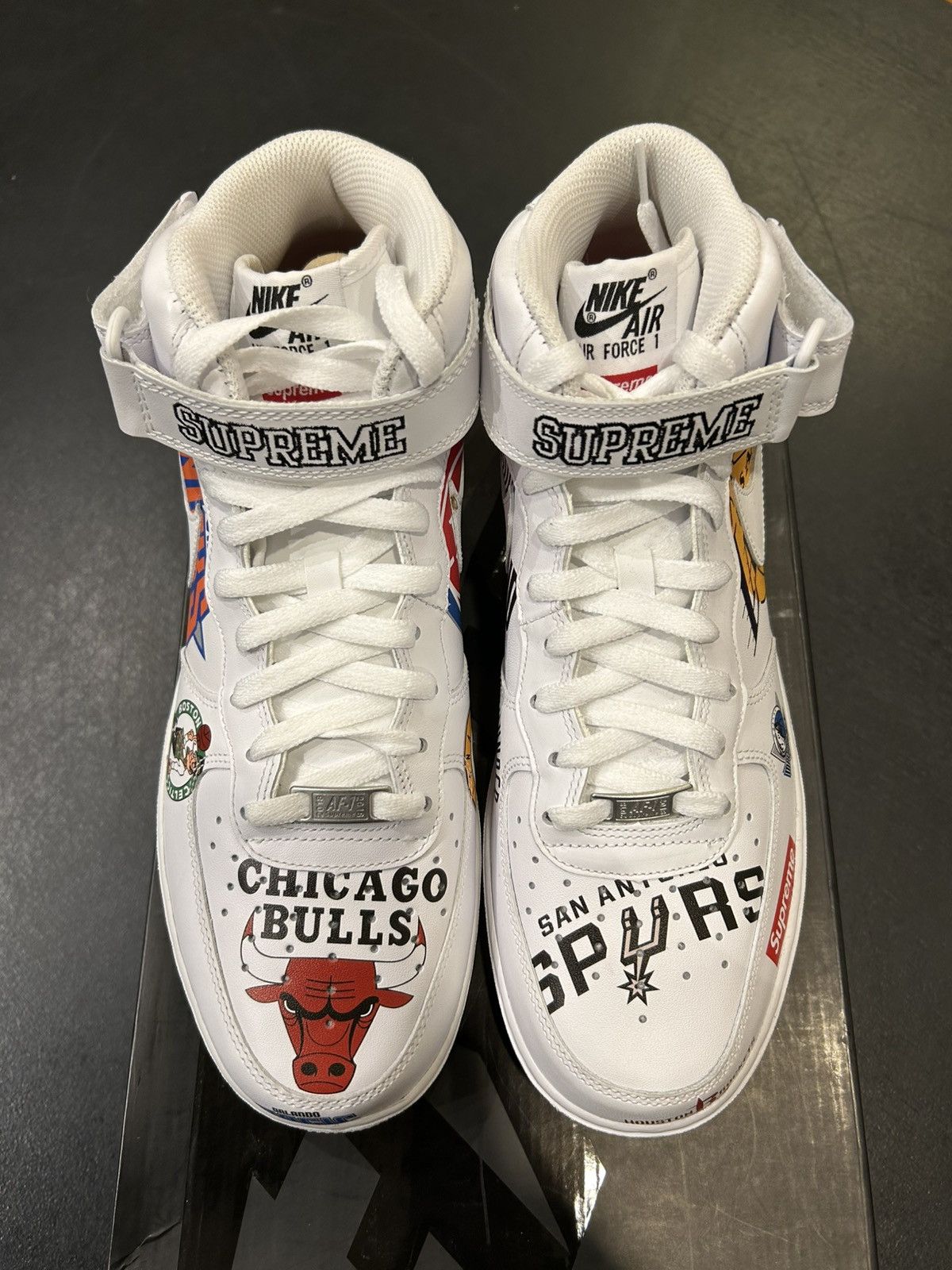 Nike × Supreme Nike Air Force 1 Mid ‘Supreme NBA White’ | Grailed