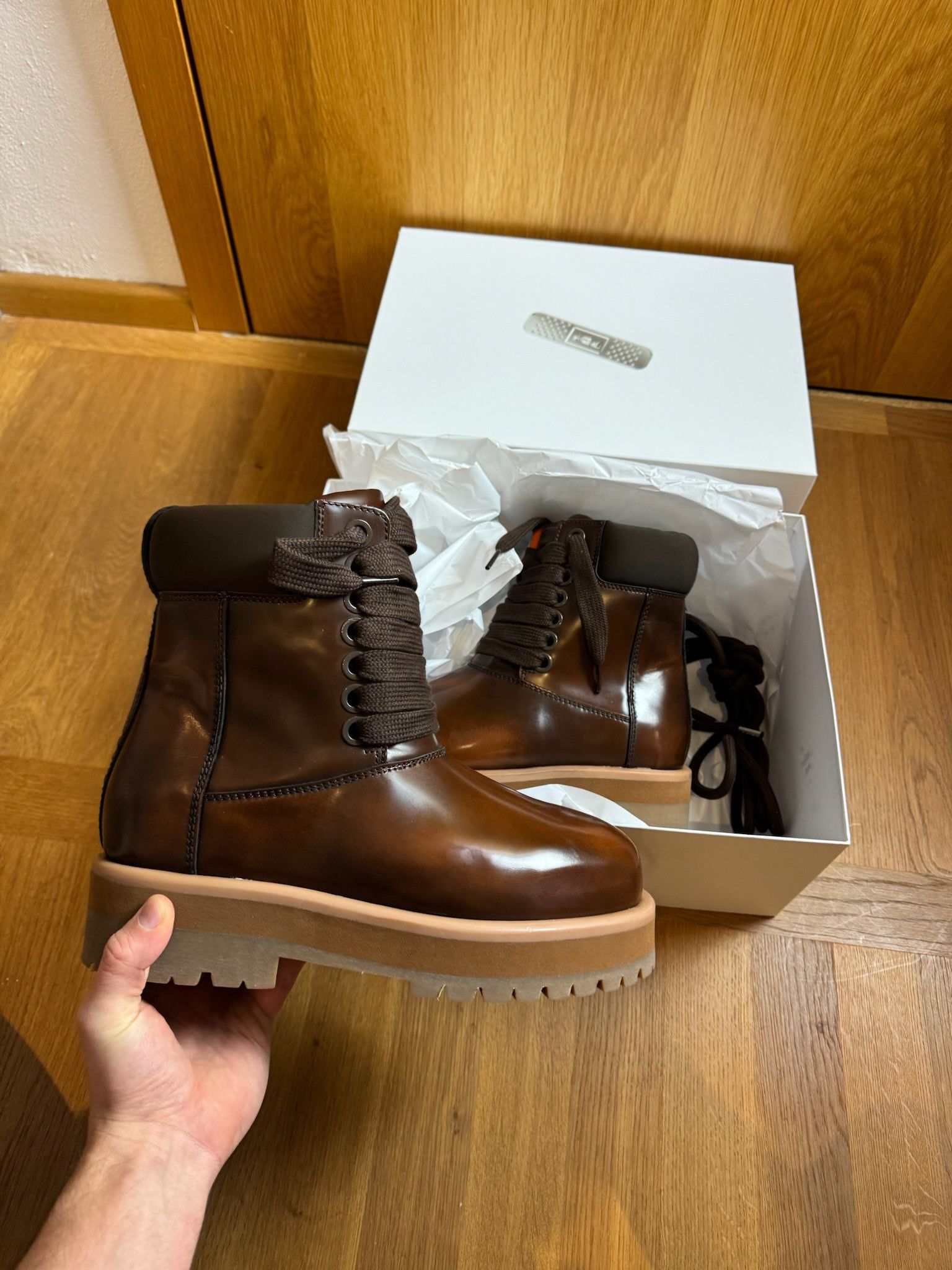 PDF FW25 STRADA G BRUSHED BOOTS // BROWN | Grailed