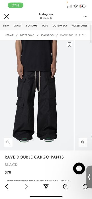 MNML Rave cargo pants | Grailed
