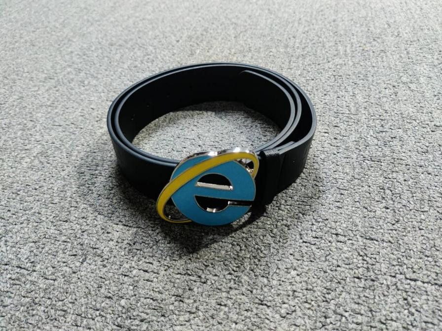 Custom Internet Explorer IE Web Browser Logo Windows Buckle Belt | Grailed