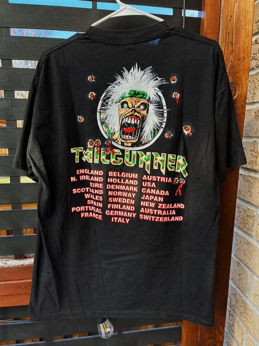 Vintage Vintage 1990 Gem Iron Maiden Tailgunner Graphic Band Tee | Grailed