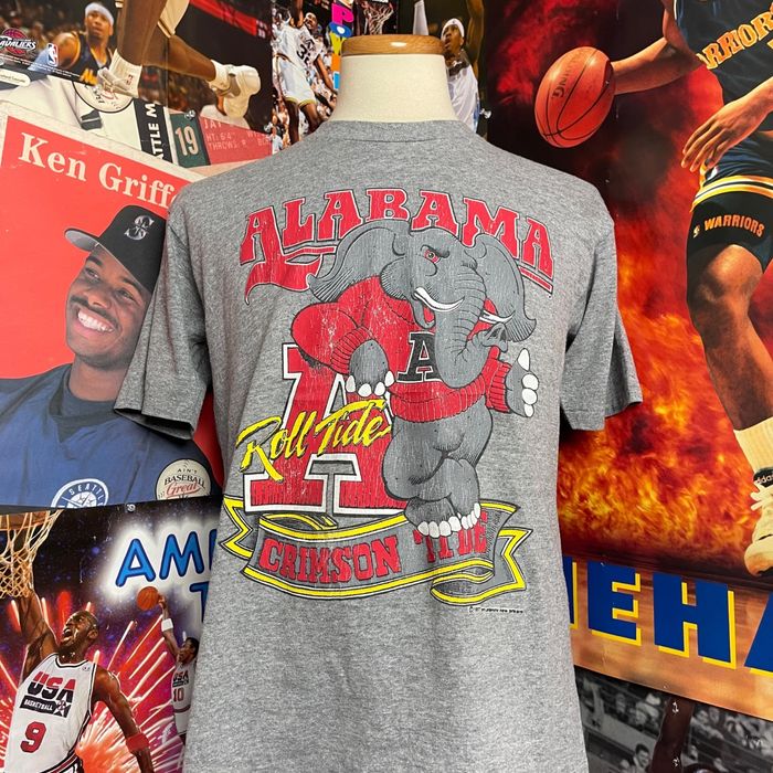 Vintage Vintage Alabama Crimson Tide Mascot Logo 1987 Jerzees NCAA F ...