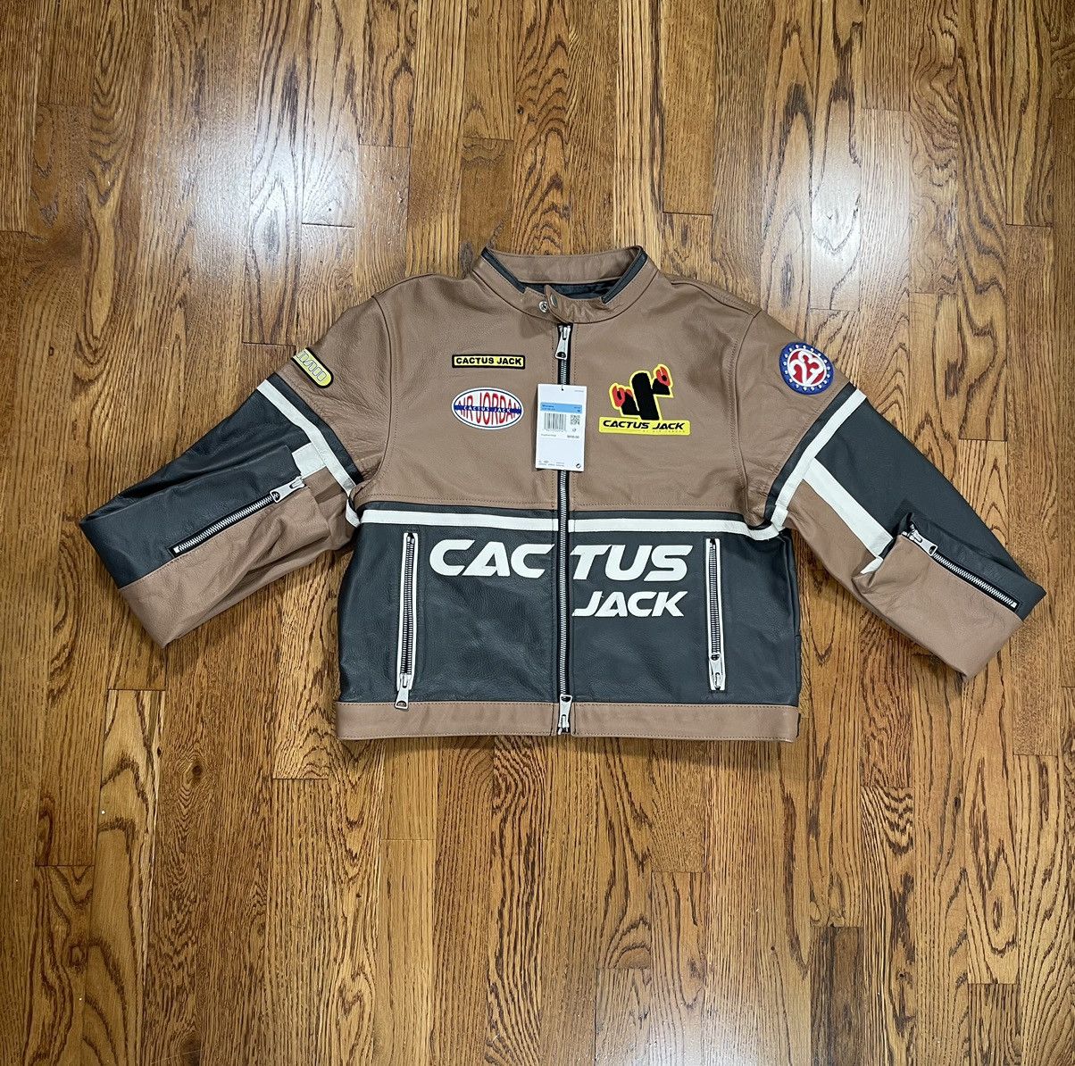 Travis Scott Jordan x Travis Scott Cactus Jack Women's Leather Jacket M ...