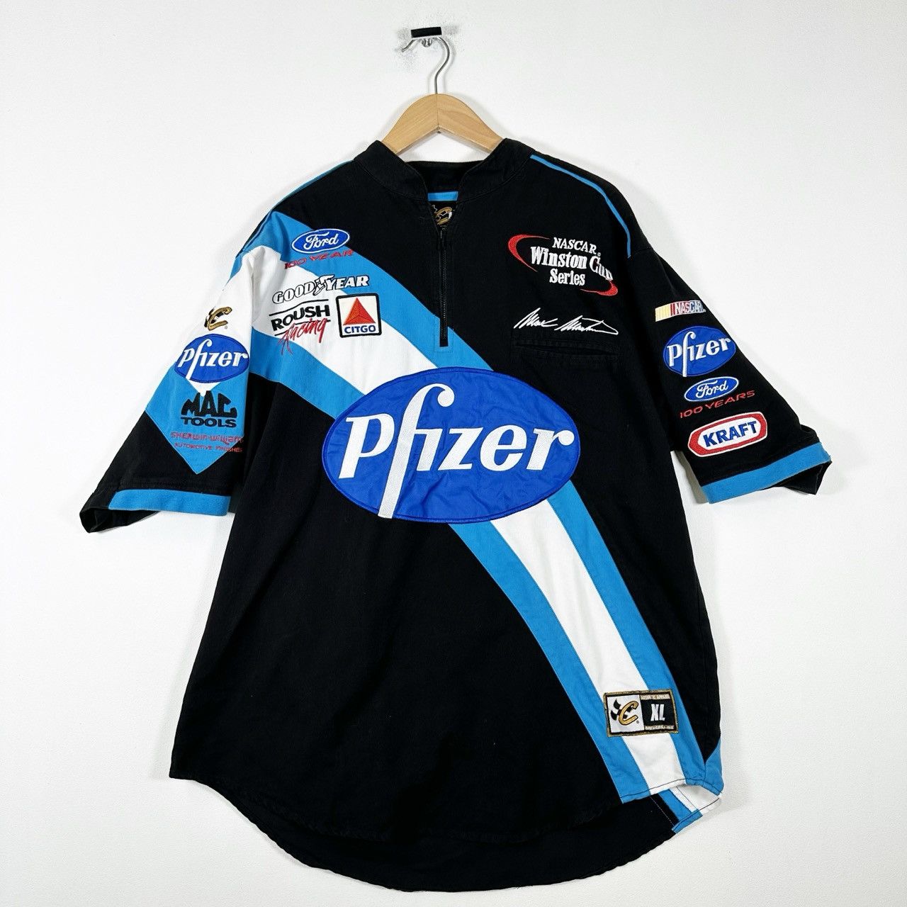 Vintage Vintage 90s Pfizer Mark Martin NASCAR Winston Cup Series | Grailed