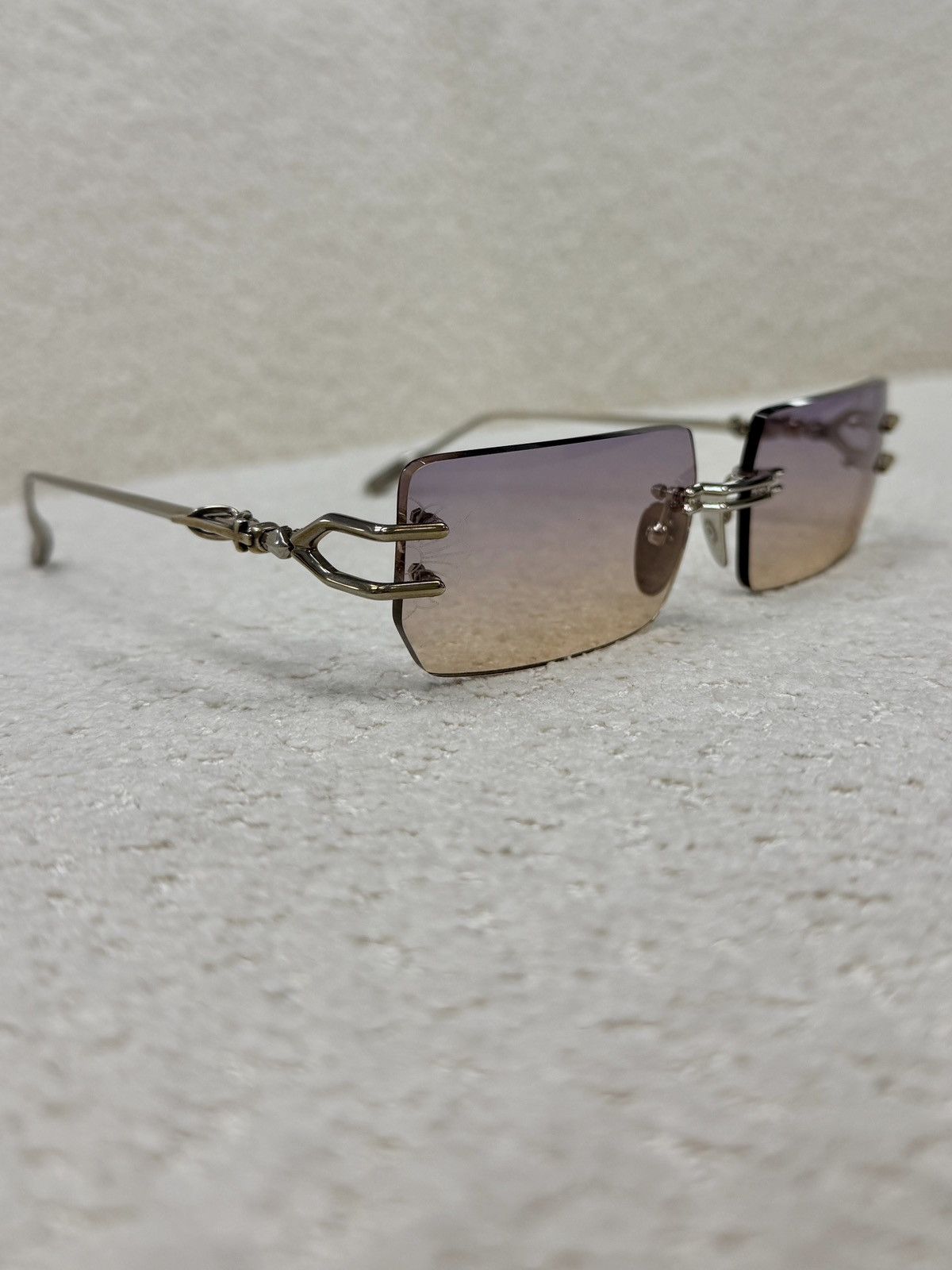 Chrome Hearts Chrome Hearts Lordie Square Silver Sunglasses | Grailed