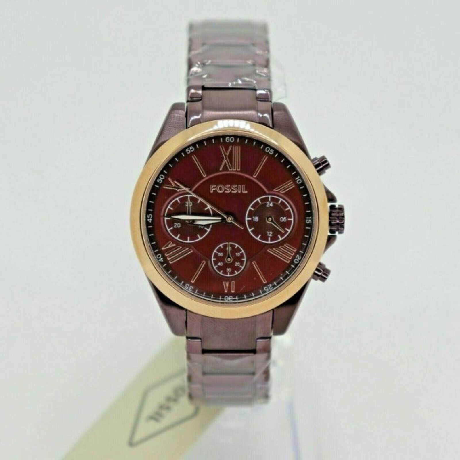 Fossil FOSSIL BQ3281 MODERN COURIER MIDSIZE CHRONOGRAPH WINE WATCH ...