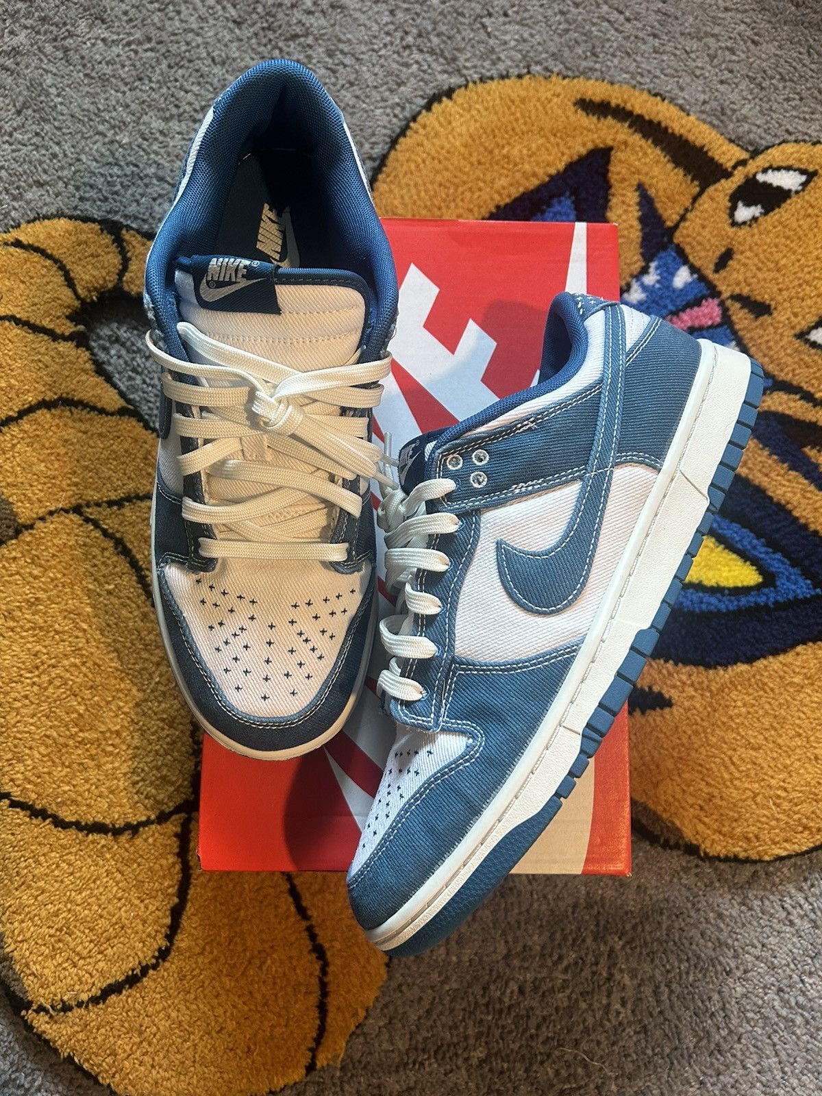 Nike × Streetwear Nike Dunk Low Sashiko Industrial Blue Summit White ...