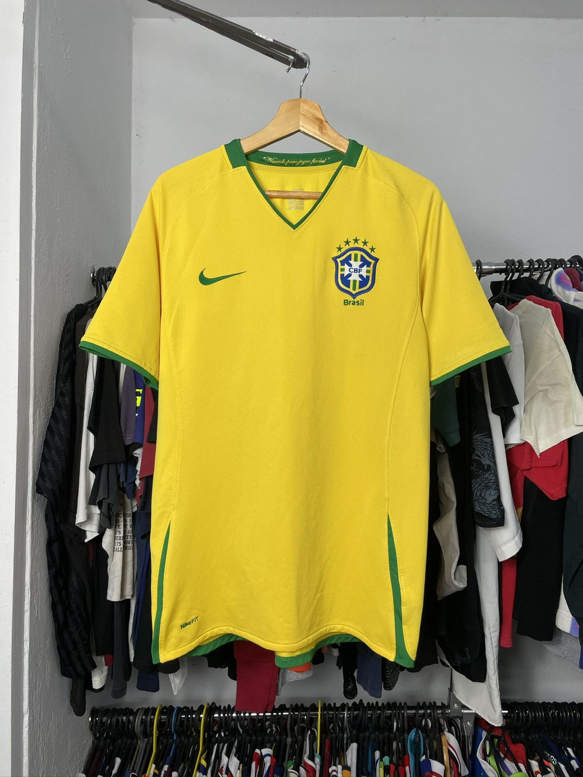 Nike × Vintage Brazil 2008 Home Football shirt Nike Soccer jersey large ...