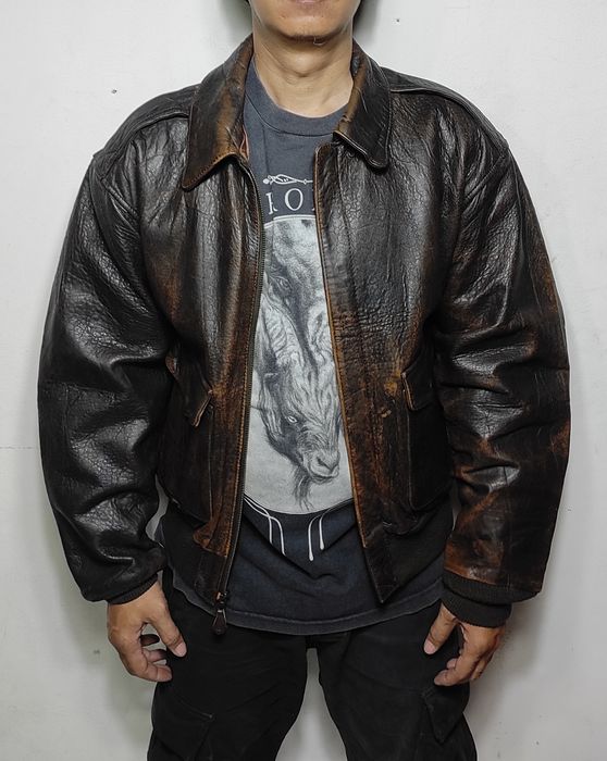 Us Air Force Avirex type A2 leather jacket US ARMY AIR FORCE | Grailed