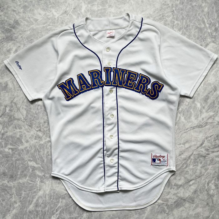 Vintage VTG 80s 90s MLB SEATTLE MARINERS RAWLINGS AUTHENTIC JERSEY ...