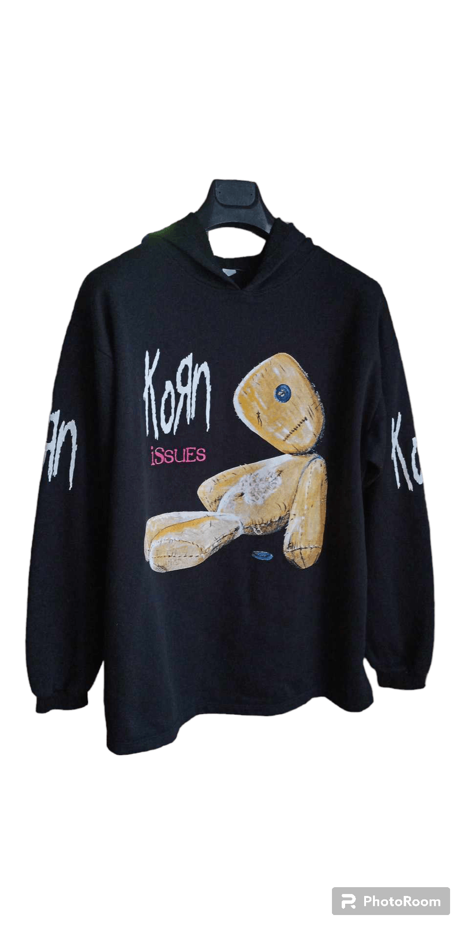 Band Tees × Vintage 90s korn issues hoodie, euro nu metal band bootleg ...