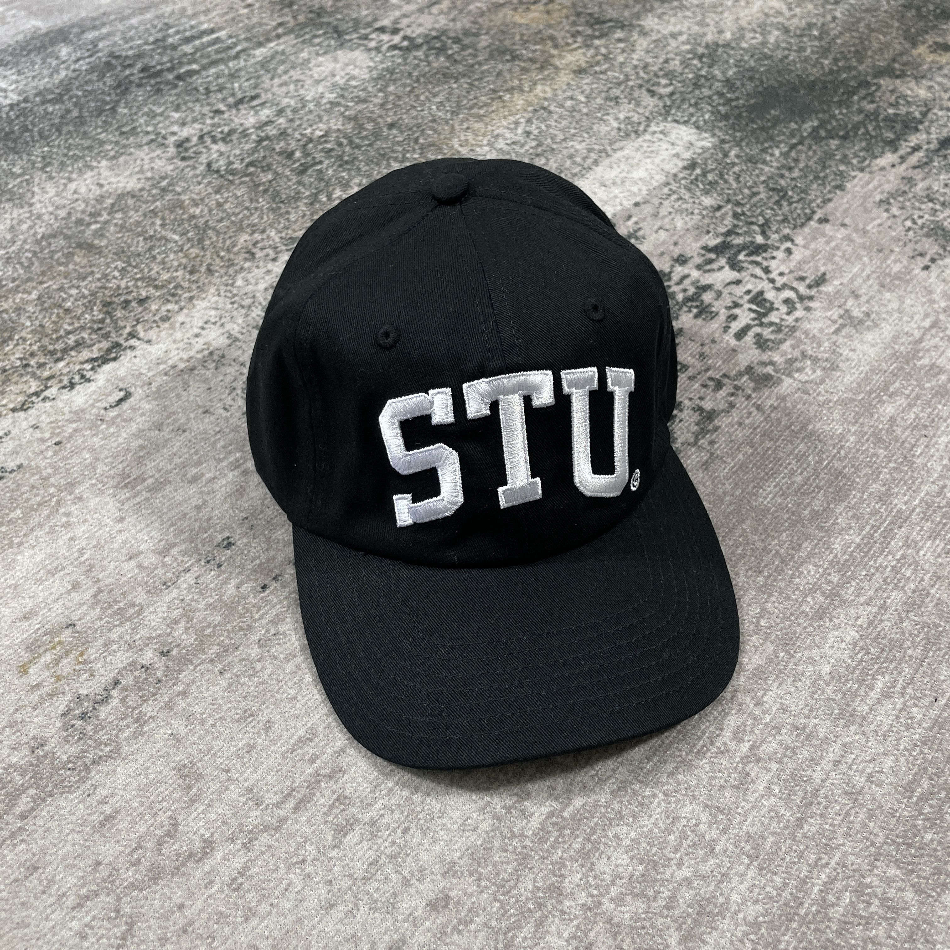 Streetwear × Stussy STUSSY STU ARCH CAP HAT BLACK | Grailed