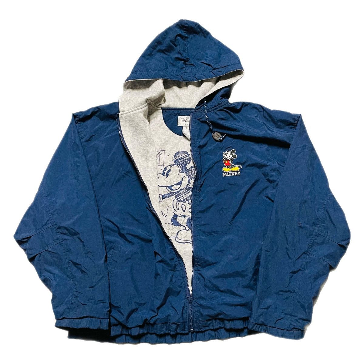 Disney × Mickey Mouse × Vintage Vintage Disney Mickey Mouse Windbreaker ...