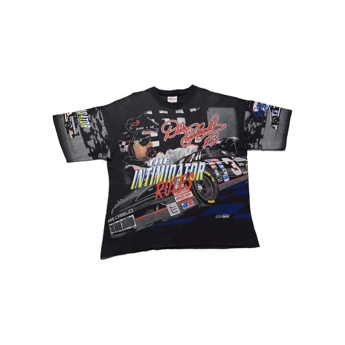 Vintage Vintage Dale Earnhardt The Intimidator Rules AOP NASCAR T-Sh ...