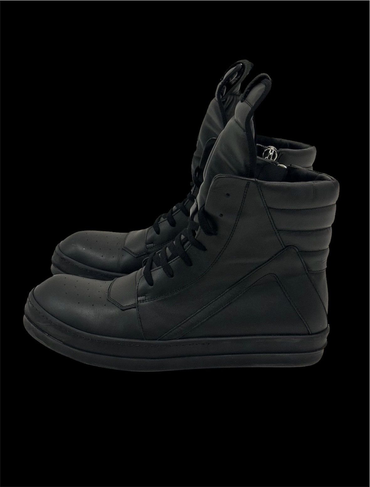 Rick Owens Rick Owens Black Geobaskets custom | Grailed