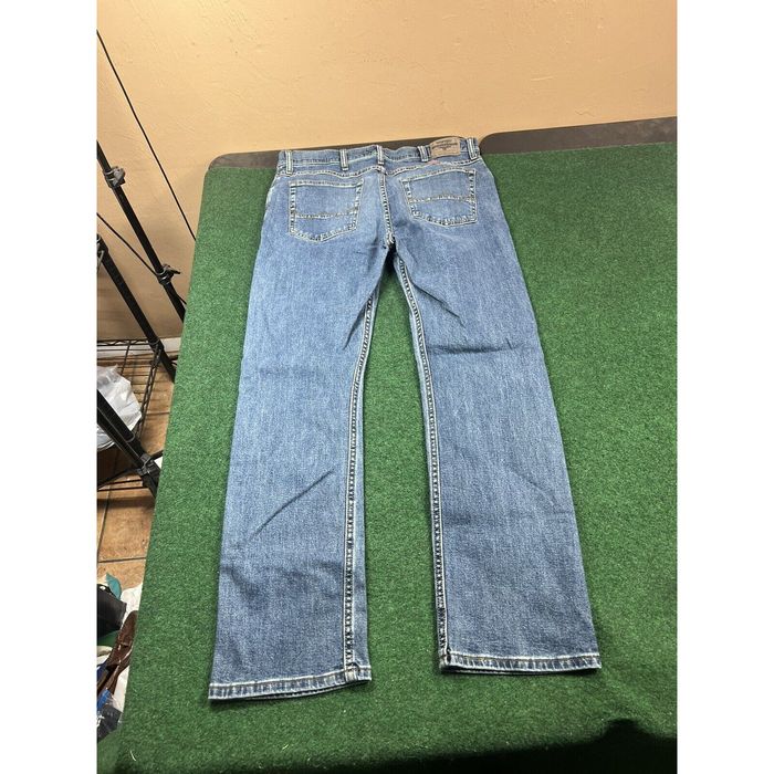 Wrangler Wrangler Jeans Mens 36x32 Blue Slim Straight Western Cowboy ...
