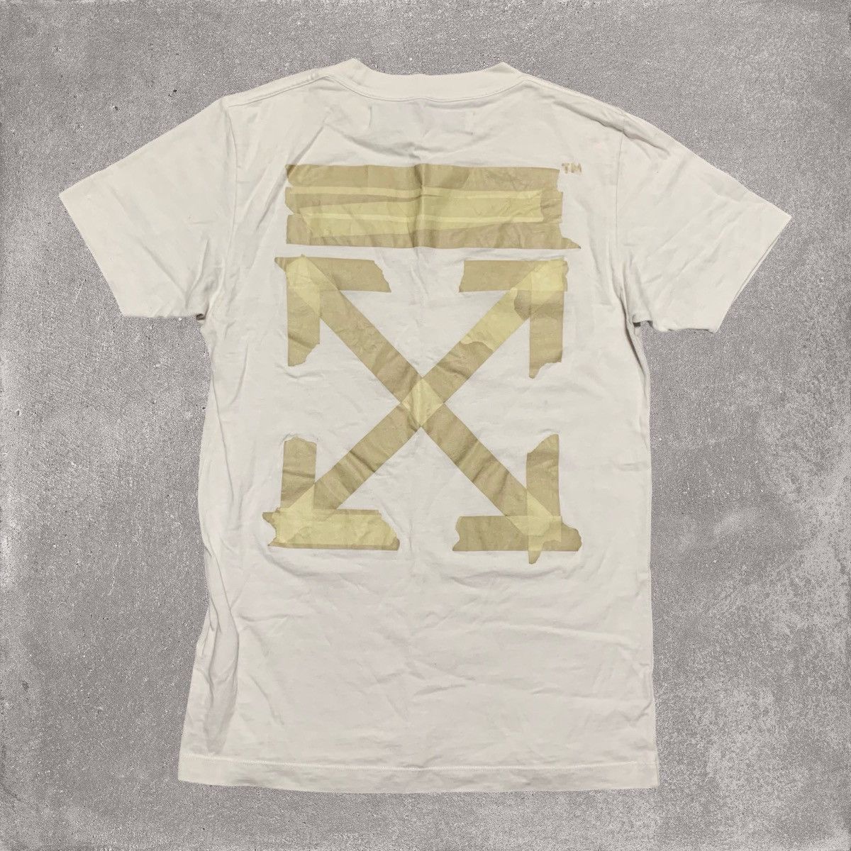 Off-White Off White XS Tape Arrows White Tee Virgil Abloh | Grailed