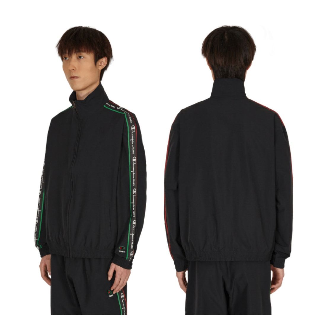 Champion NEW Champion Denim Tears Full Zip Black Track Jacket Logo S ...
