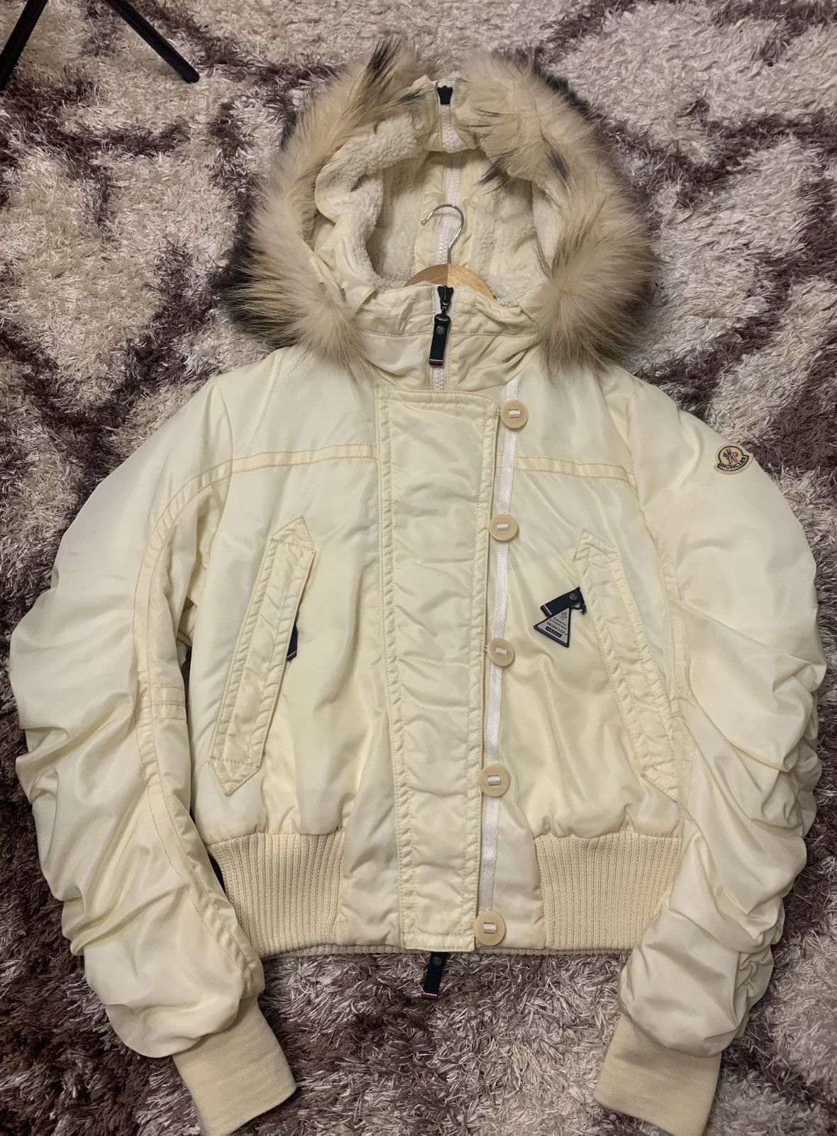 Moncler Rare Moncler Bomber Jacket: Fur Hood, Iconic Timeless Design ...