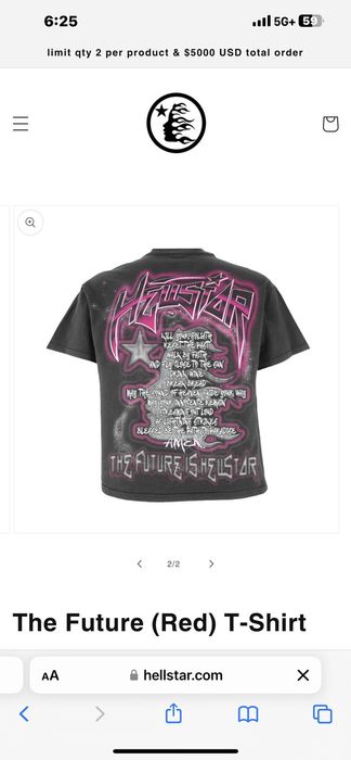 HELLSTAR The Future (Red) T-Shirt | Grailed