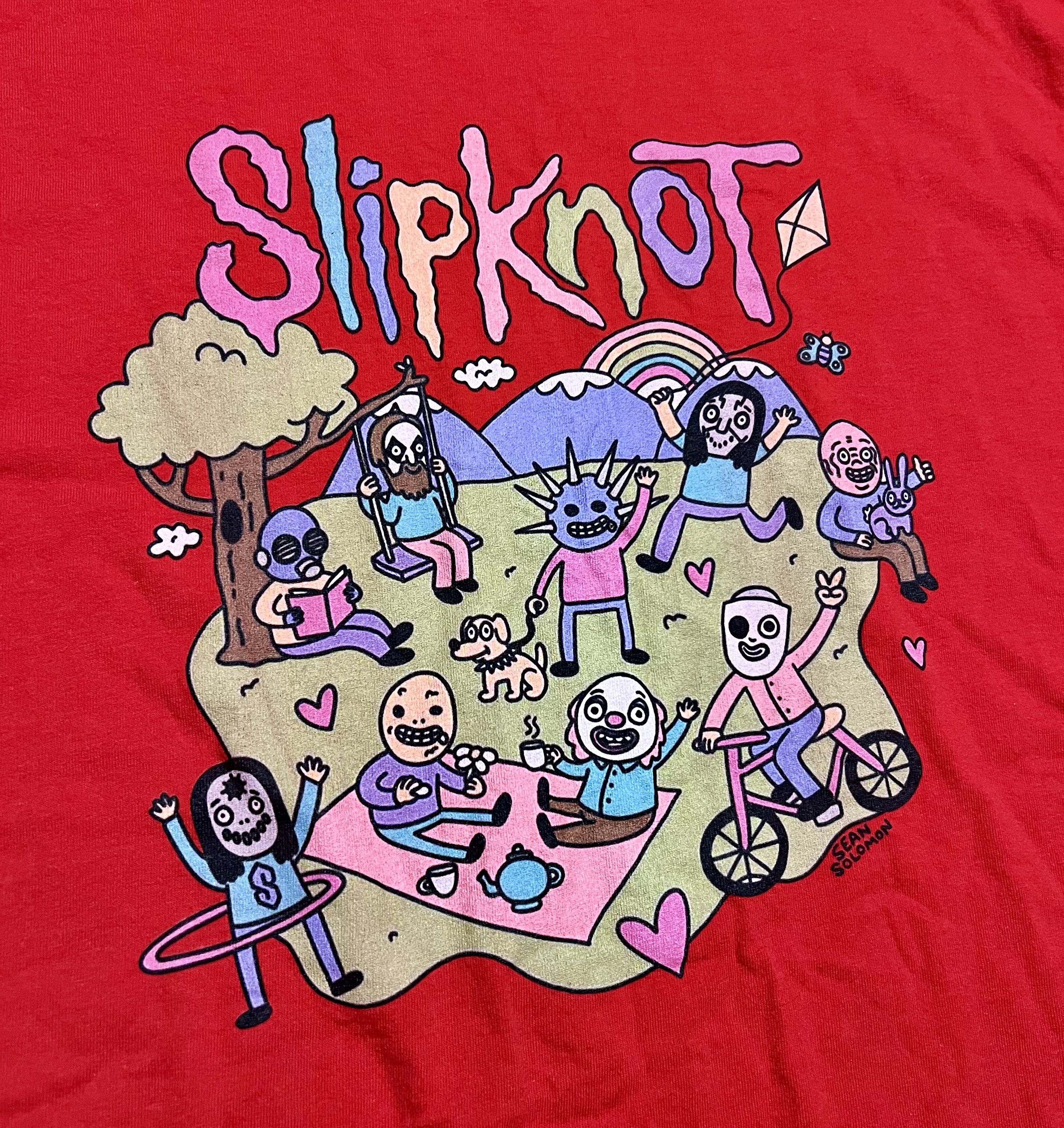 Gildan Slipknot Cartoon Characters Happy Nature Fun Graphic T-Shirt ...