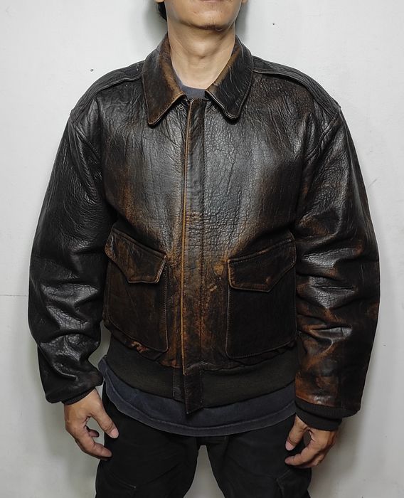 Us Air Force Avirex type A2 leather jacket US ARMY AIR FORCE | Grailed