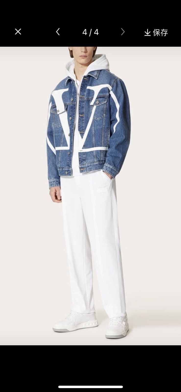 Valentino classic big V logo denim jacket | Grailed