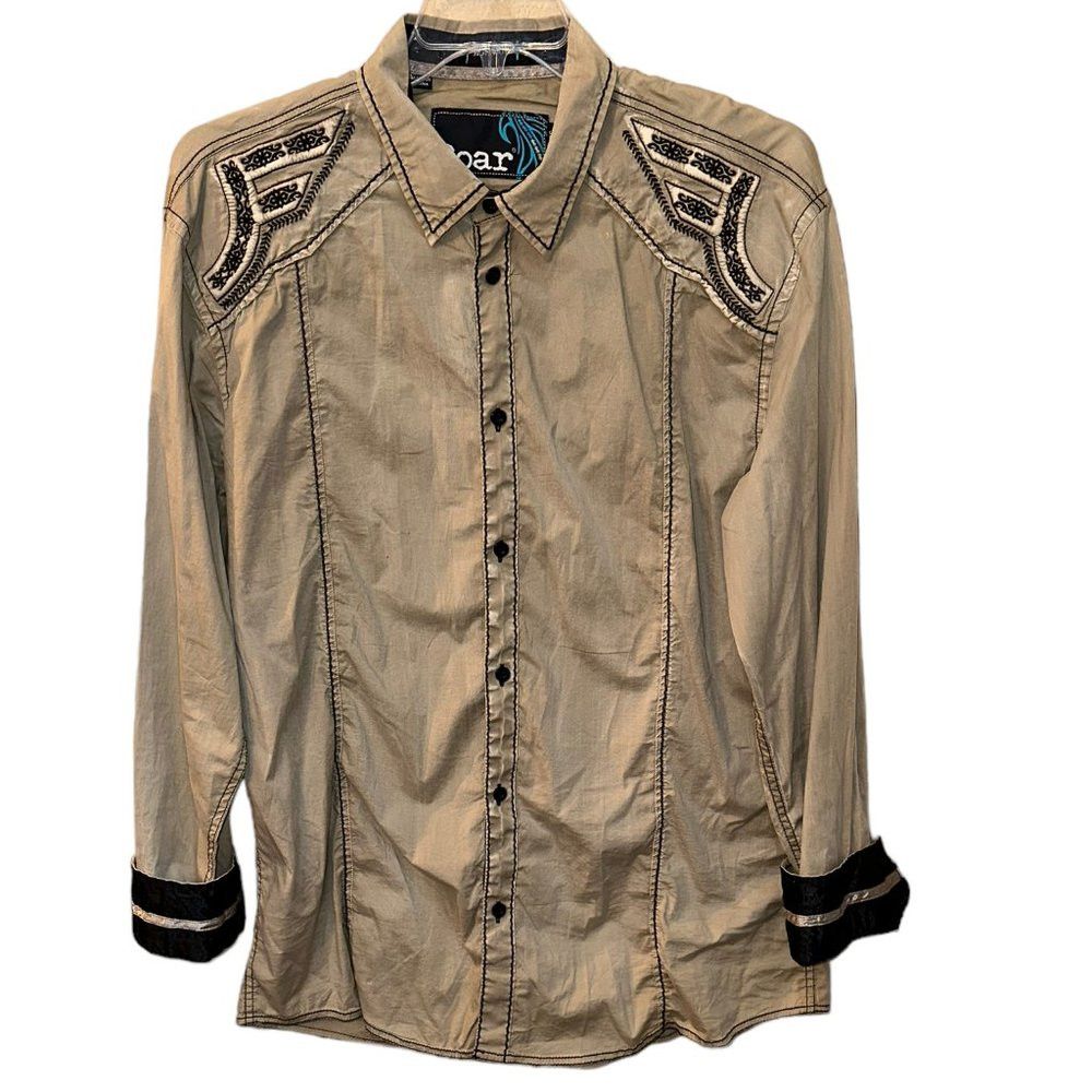 Roar Men's Roar Signature Embroidered Western Button Down Shirt | Grailed