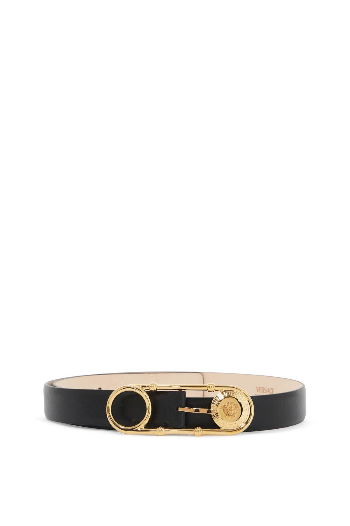 Versace Leather Safety Pin Belt | Grailed