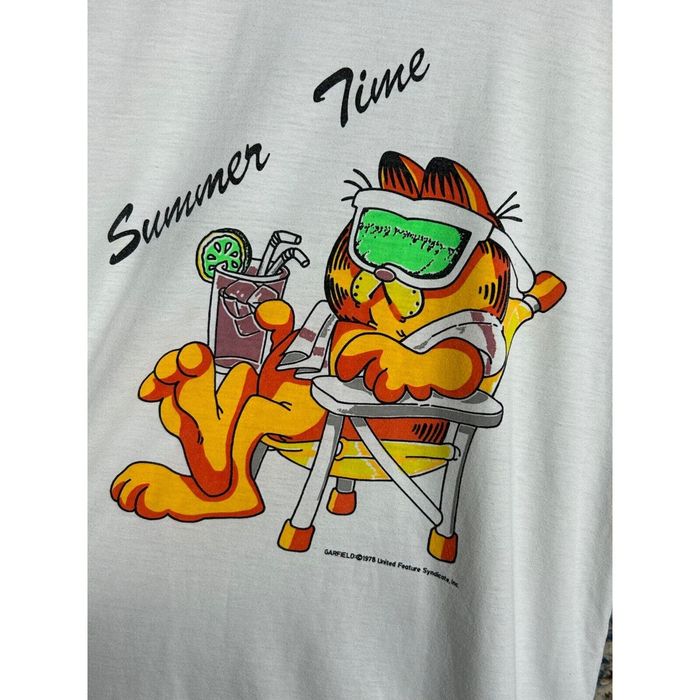 Vintage VINTAGE 70S GARFIELD T SHIRT HIPPIE OPIUM RARE CARTOON MOVIE ...