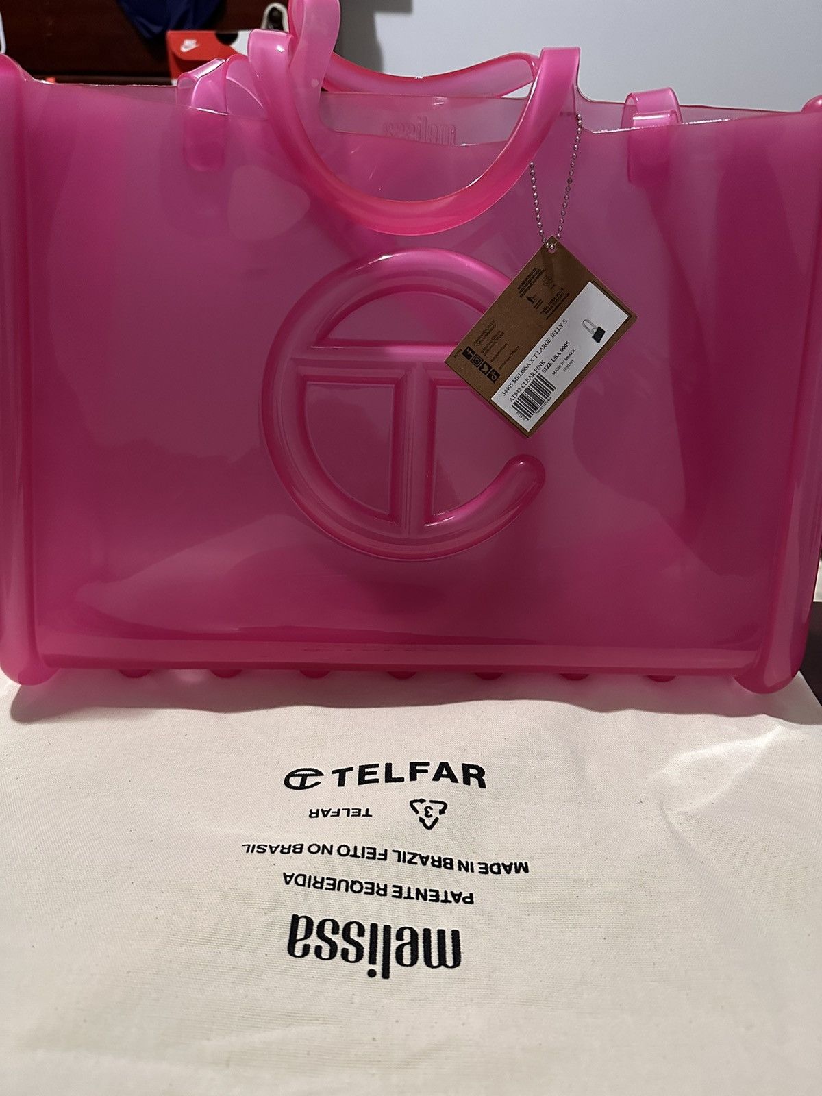Telfar Telfar X Melissa large jelly shopper (pink) | Grailed