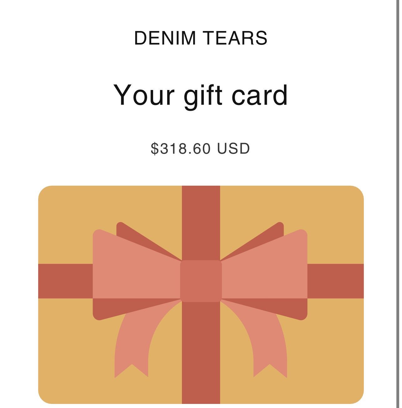 Vintage Denim tears Gift card | Grailed