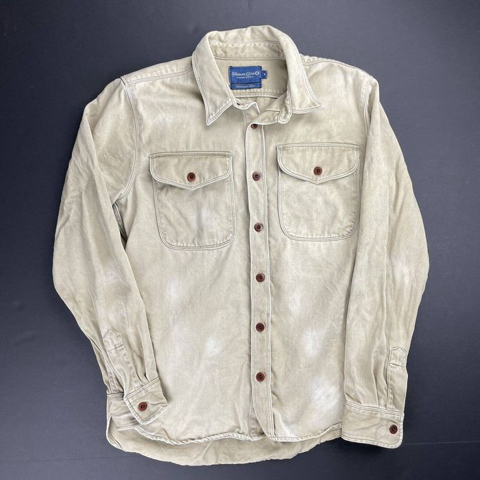 Freenote Freenote Cloth Woven Shirt Utility Work Wear Khaki Small | Grailed